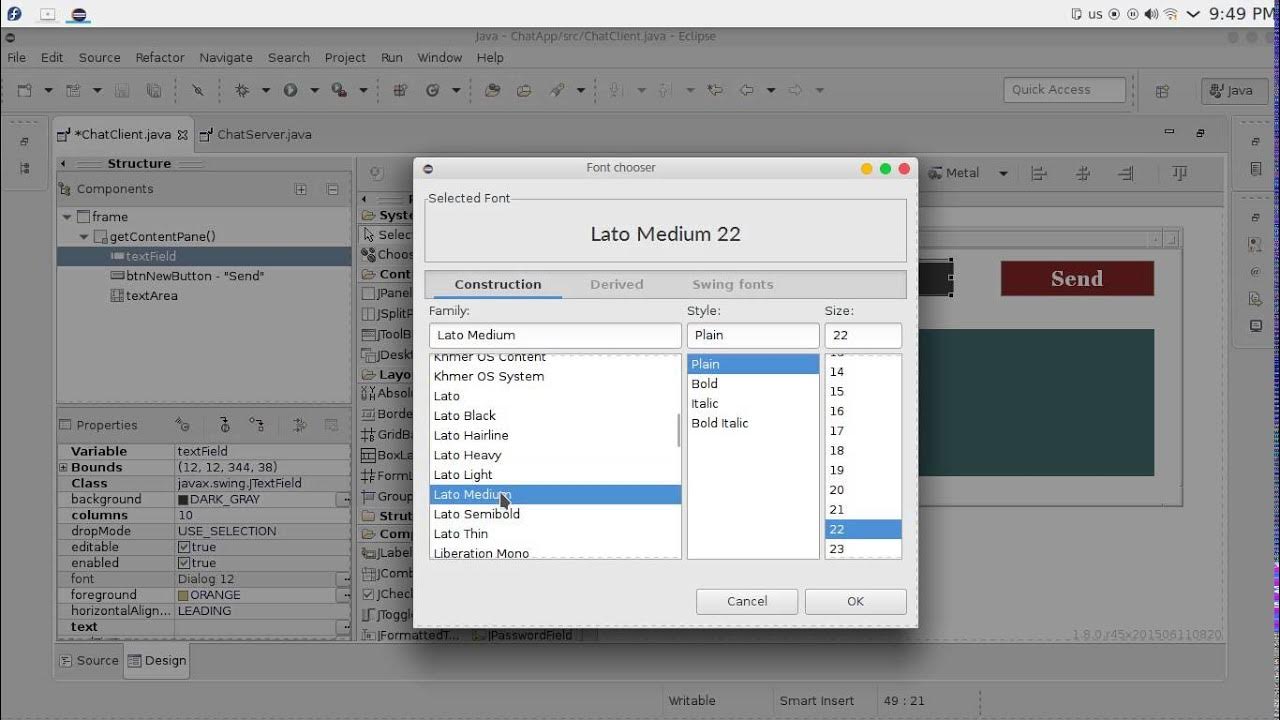 75 JAVA Swing GUI Chat Application - YouTube