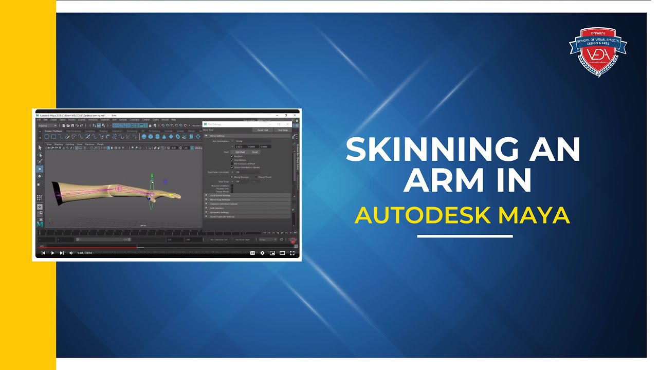 Skinning an Arm in Autodesk Maya - YouTube