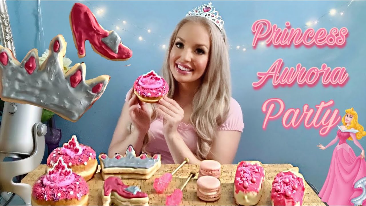 ASMR DISNEY PRINCESS AURORA SLEEPING BEAUTY THEME MUKBANG - YouTube