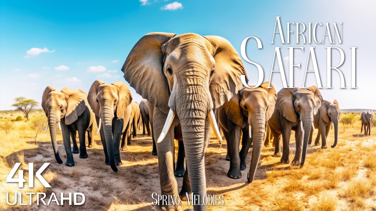 African Safari 4K UltraHD - Amazing Wildlife of African with Peaceful ...