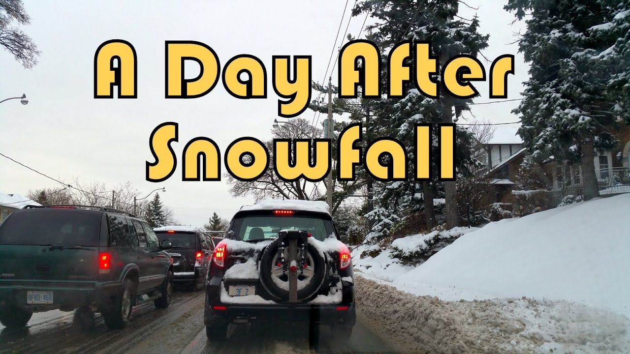 Winter Driving in Toronto - A Day after Snowfall - YouTube