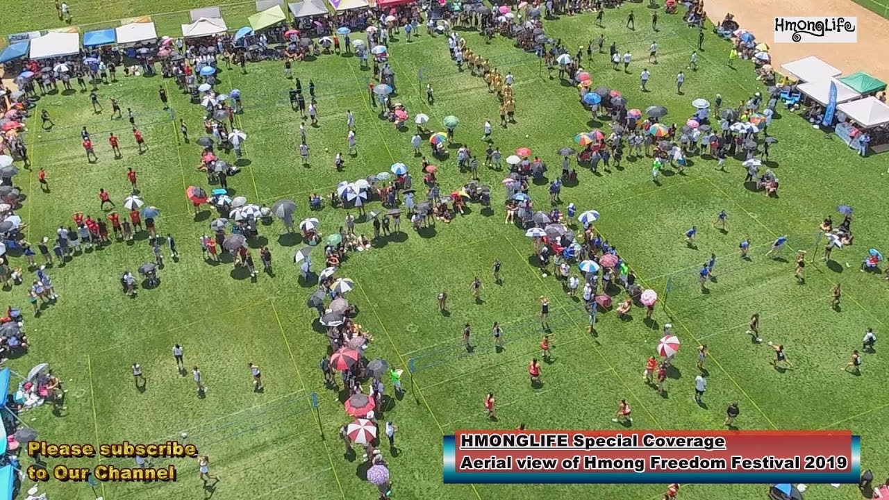 AERIAL VIEW of J4 Hmong Freedom Festival 2019 - YouTube