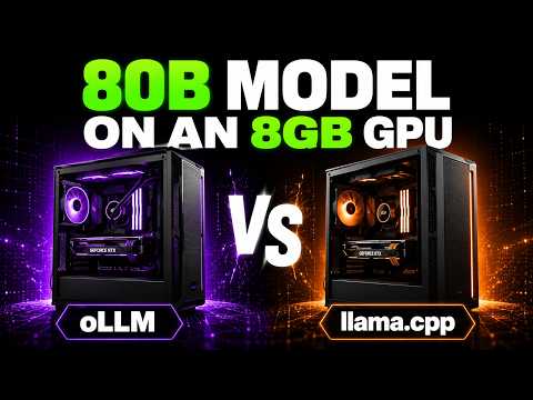 Run an 80B Model on an 8GB GPU | oLLM vs llama.cpp