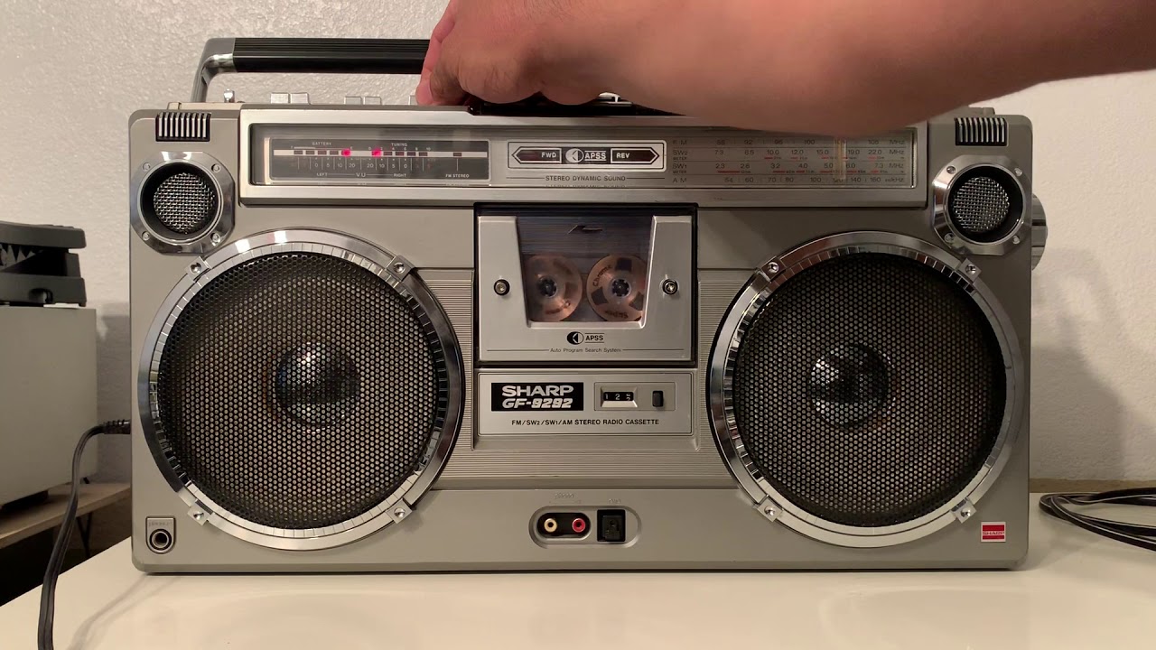 SHARP GF-9292 BOOMBOX GHETTOBLASTER - YouTube