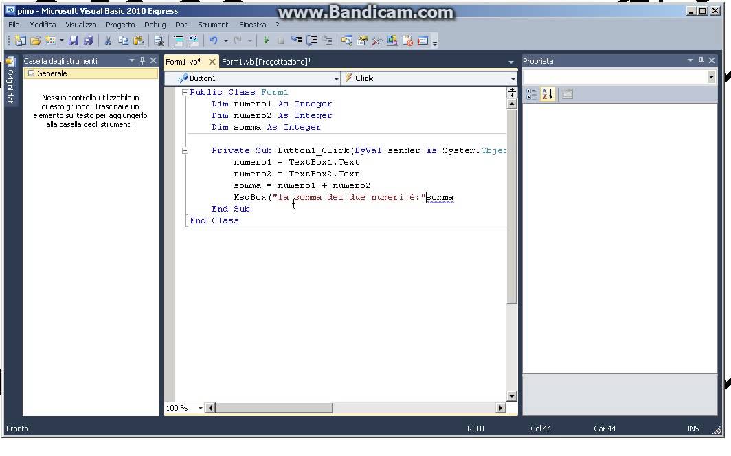 Tutorial 4 - Imparare Visual Basic (2010) - YouTube