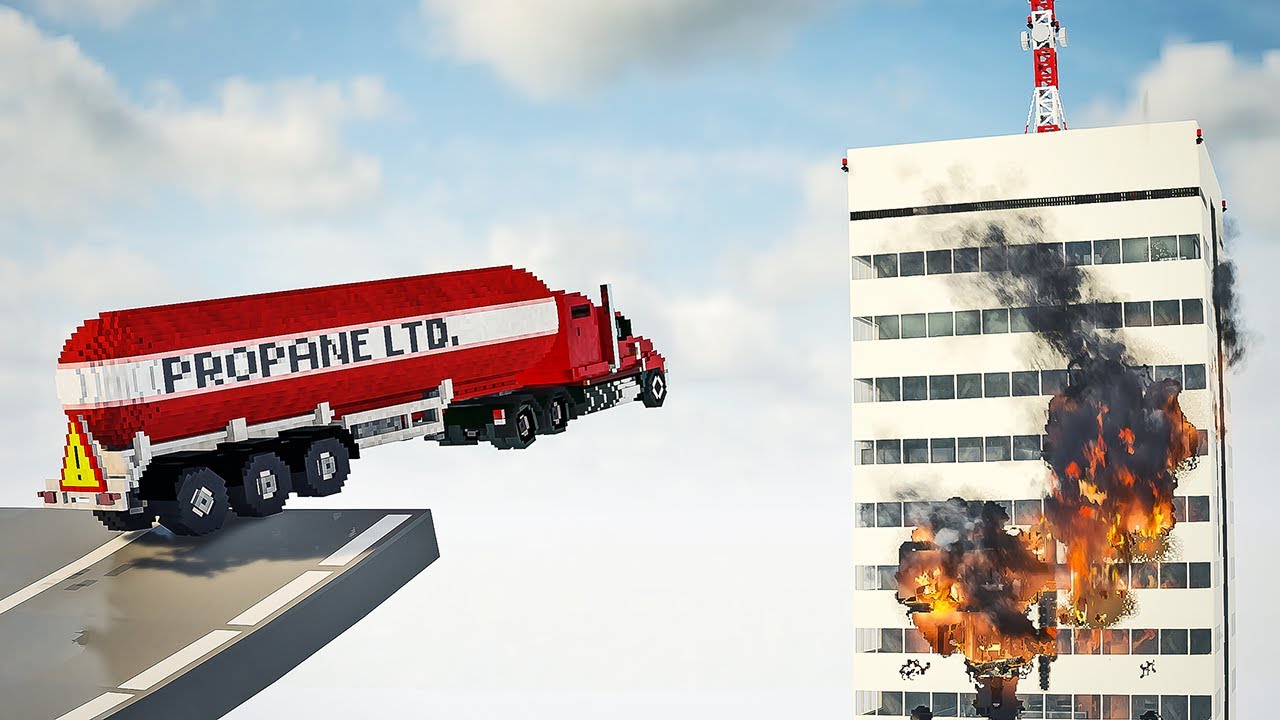 Cars Jump Into Office Building | Teardown - YouTube