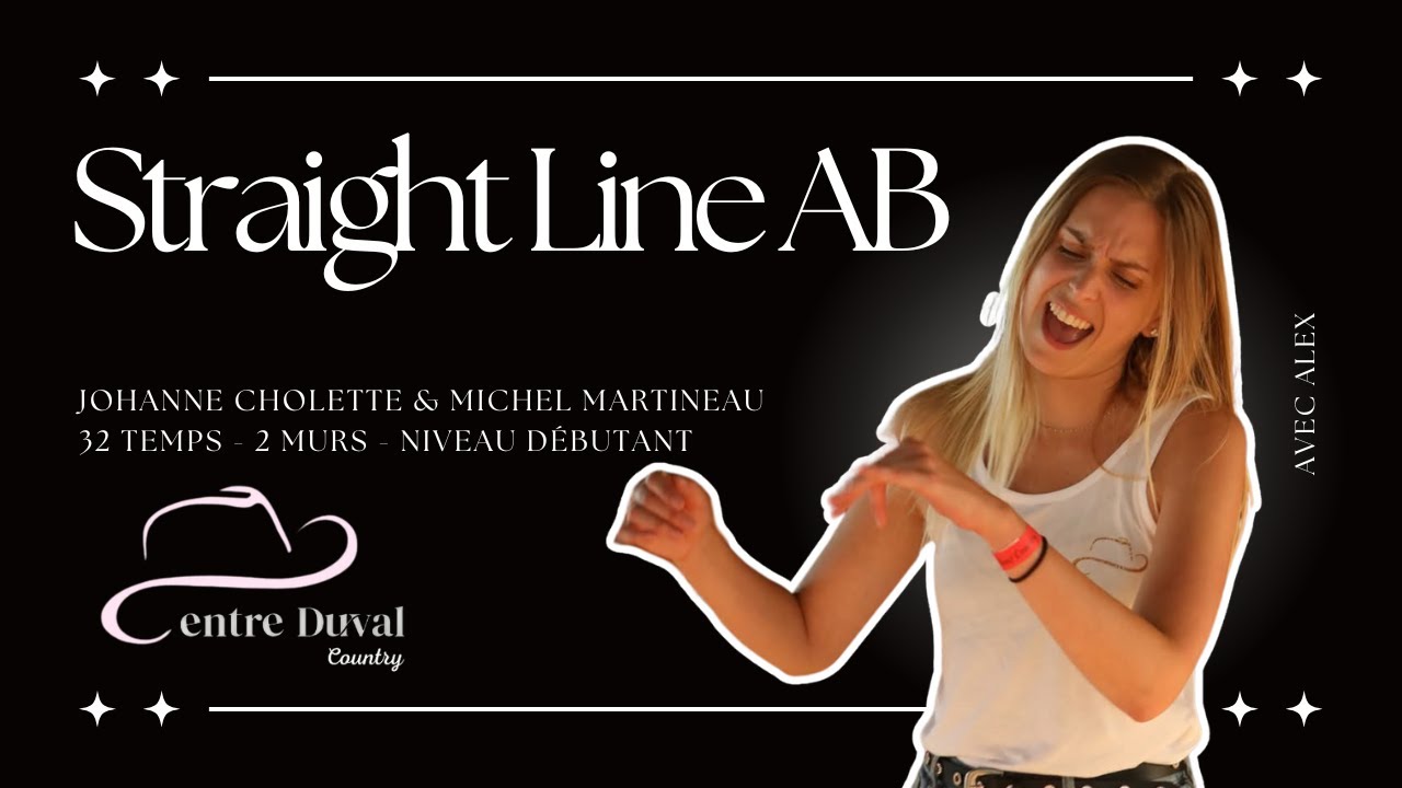 Straight Line AB - Line Dance (Centre Duval) - YouTube