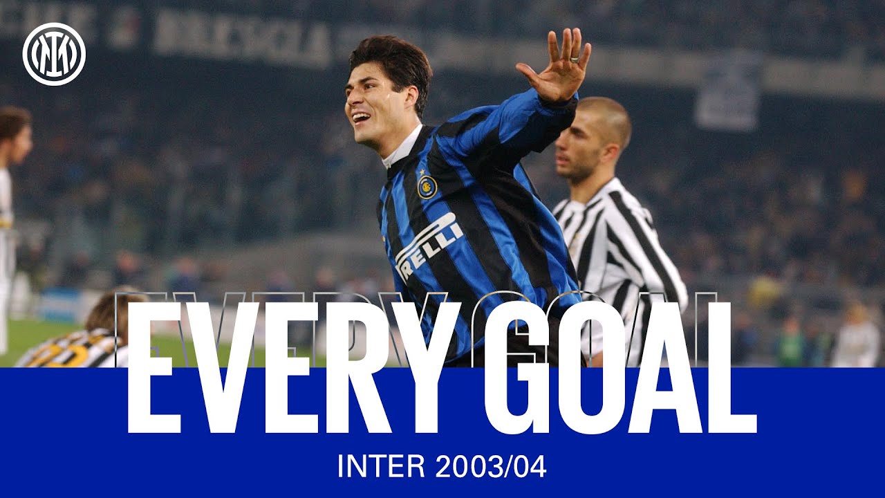 EVERY GOAL! | INTER 2003/04 | Adriano, Cruz, Martins, Recoba, Vieri and ...