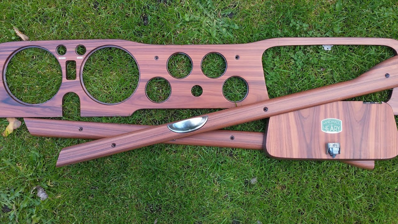 Triumph TR6 dashboard and door capping set in santos rosewood - YouTube