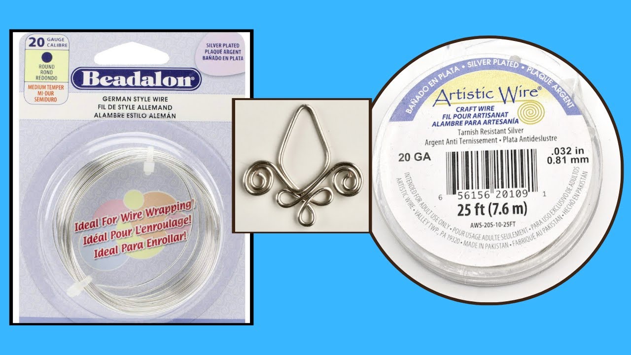 German Wire versus Artistic Wire Fleur de Lis Jewelry Making Tutorial ...