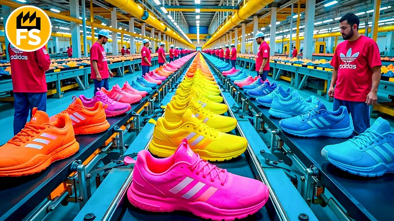 How are Adidas shoes made? 150 million pairs every year! Production ...