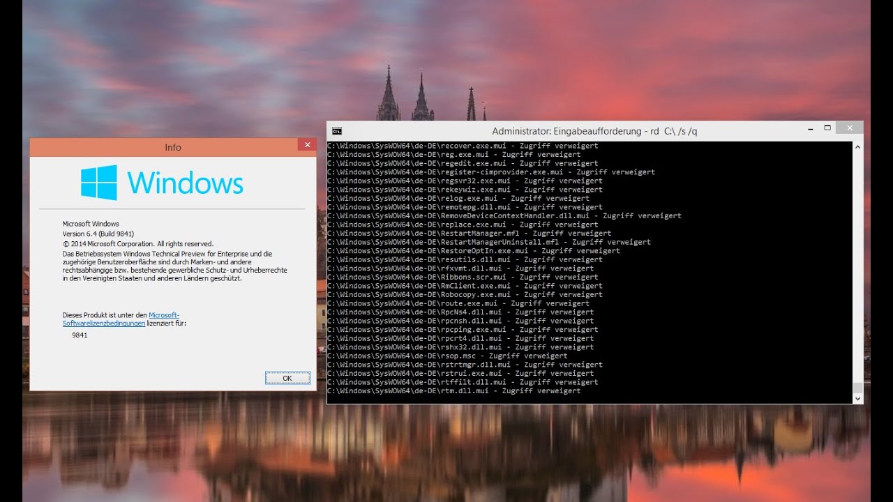 Destroying German Windows 10 Build 9841! - YouTube