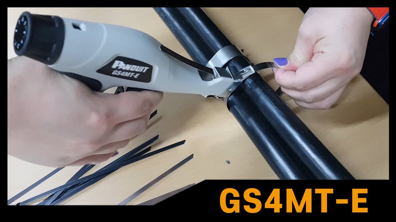 스테인리스 케이블 타이 건 GS4MT-E 으로 스텐리스 타이 체결하기 - YouTube