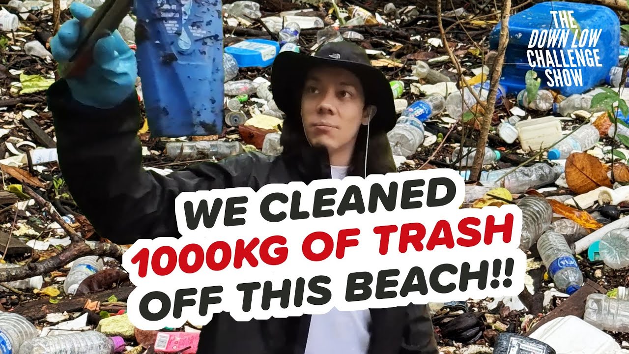 Can we clean 1,000kg of trash off this beach? | The Down Low Challenge ...