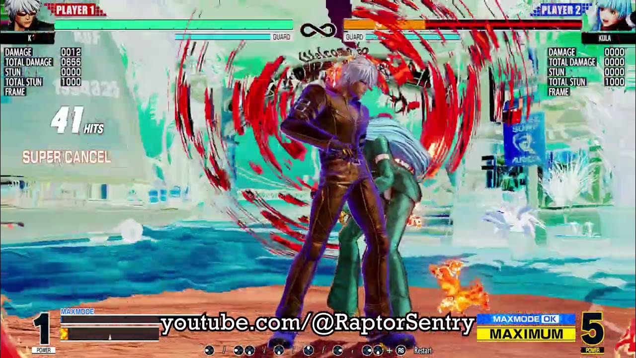 KOF XV K' Stun TOD 100% 99 Hit Fullscreen Combo (Easiest Full Screen TOD?) - YouTube