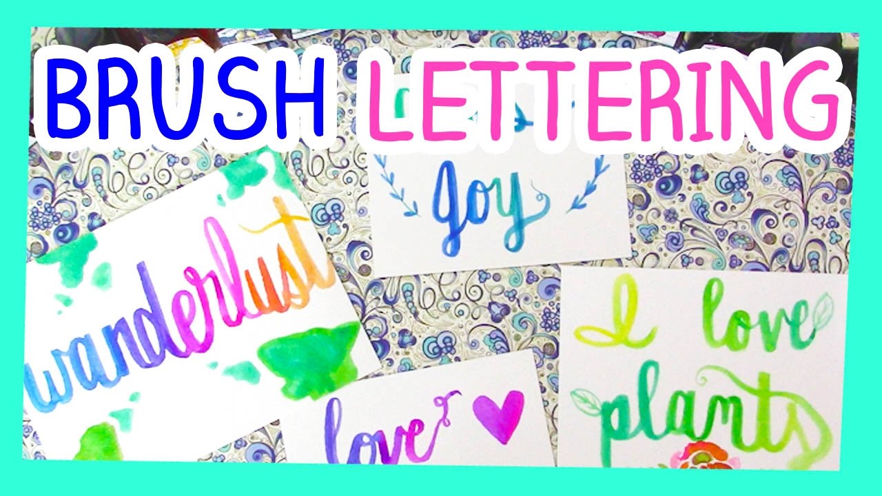 HOW TO DO BRUSH LETTERING IF YOU'RE A BEGINNER - YouTube