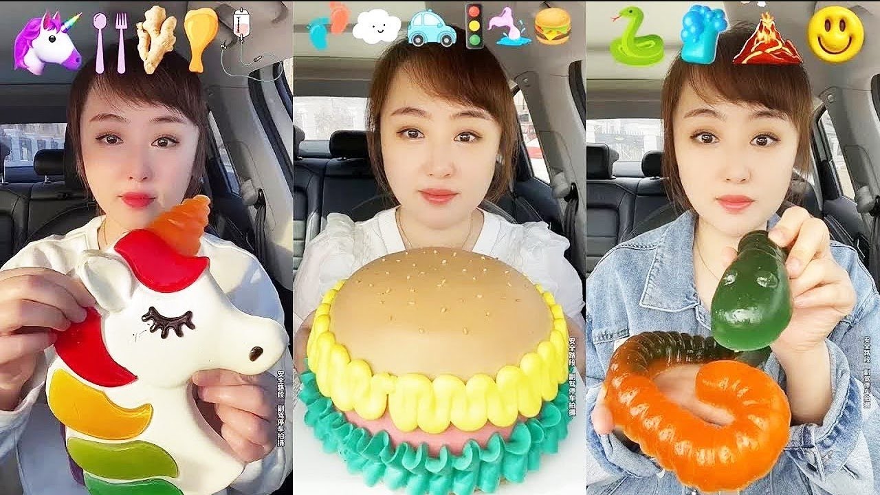 Asmr Eating Emoji Foods Relaxing Tiktok Food Satisfying - YouTube