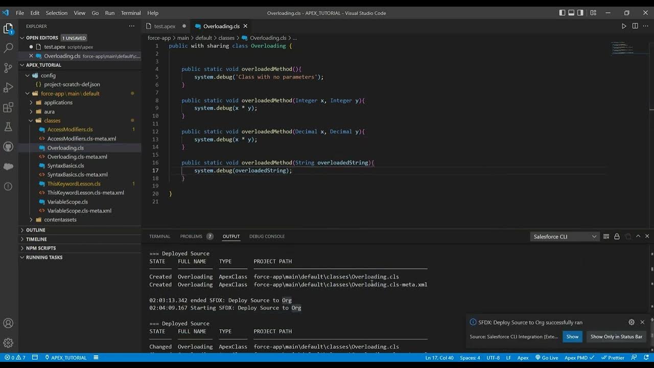 49. Class Overloading - Free Partial Apex Course - YouTube
