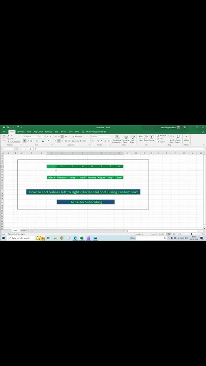 🔥how To Sort Left To Right Horizontal Sort In Excel Excel Exceltips Exceltricks Excelsort 