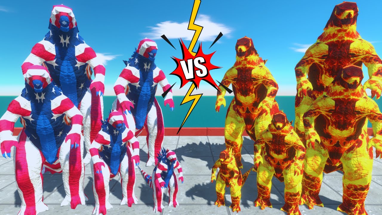 Growing Godzilla 2014 Captain America VS Godzilla 2014 Fire Lava ...