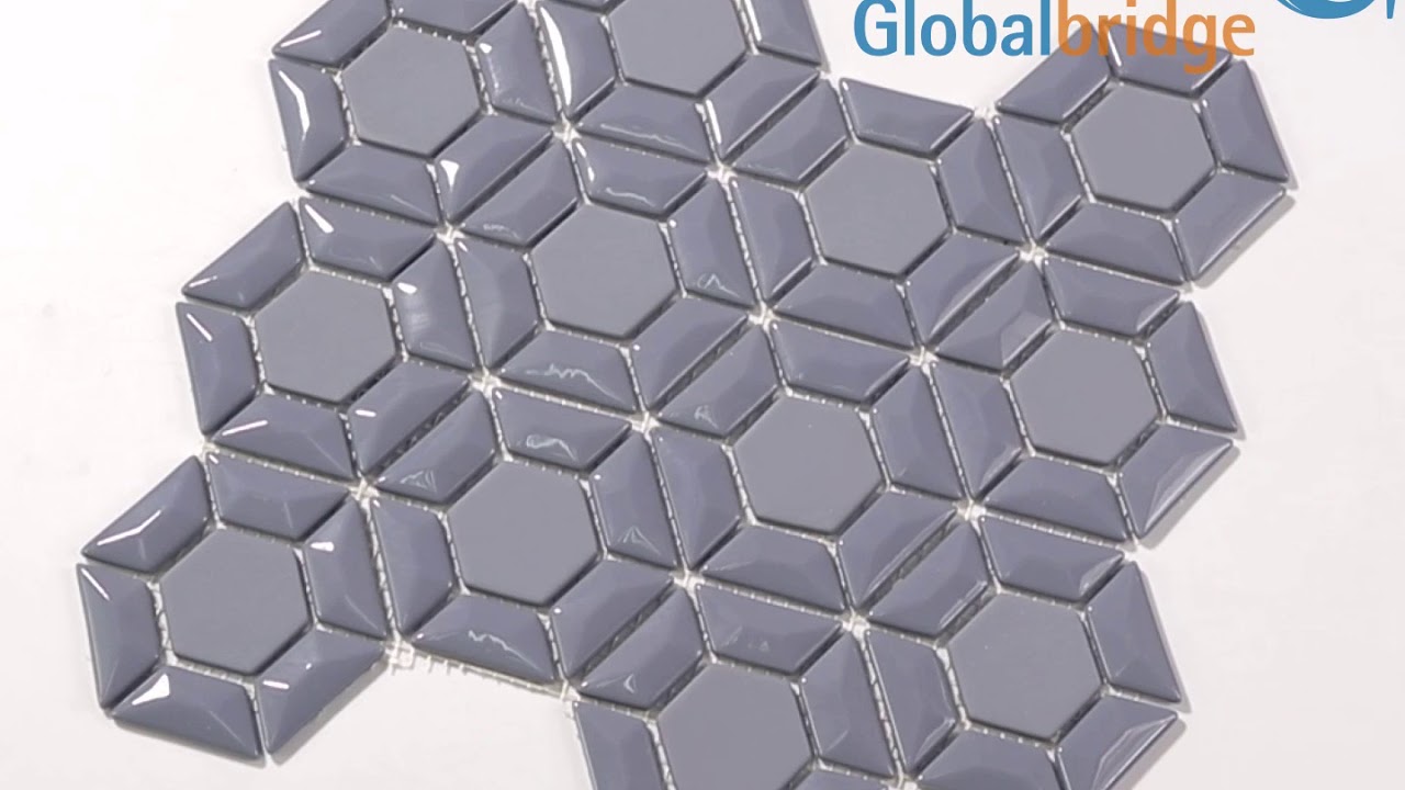 Global Bridge Recycle glass mosaic-E2022IB - YouTube