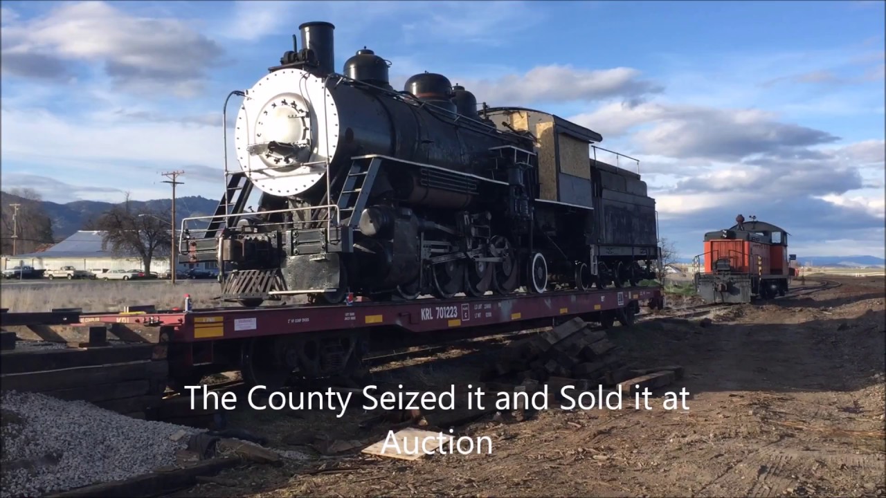 Steam Engine Loaded on Flat Car to get shipped to Ohio - YouTube