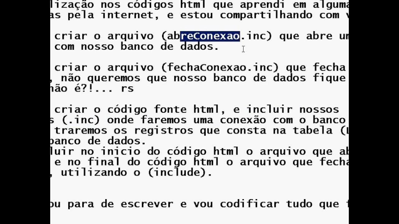 Video Tutorial - ASP Conexão MYSQL com Include - YouTube