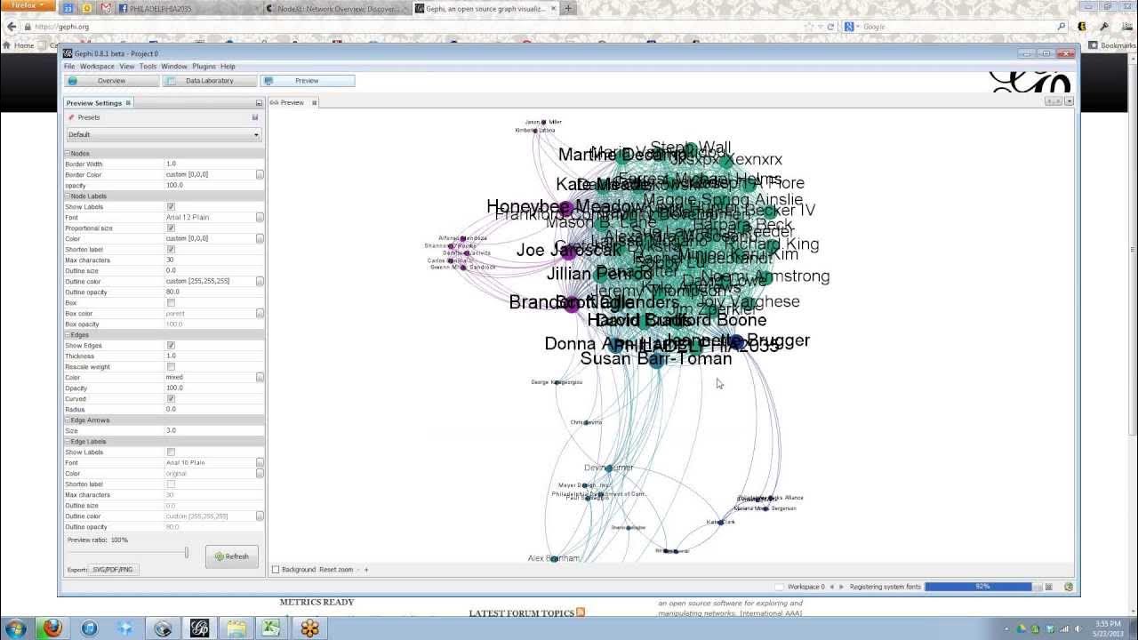 How to Video Social Network Analysis using Gephi and NodeXL - YouTube