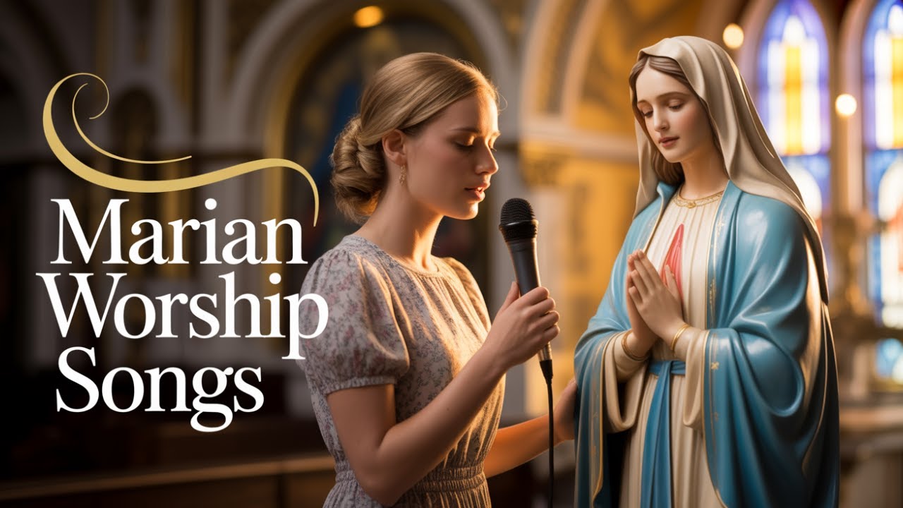 💙🙏Beautiful Marian Worship Songs | Peaceful Catholic Hymns to the ...