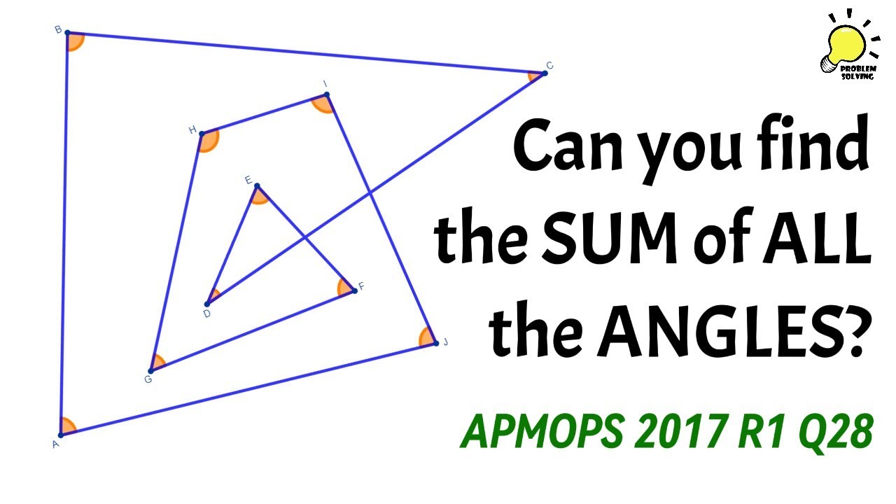 APMOPS 2017 Round 1 Question 28: 2 Solutions Clearly Explained - YouTube