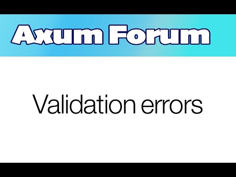 Rust Axum Forum - Getting Validation errors - part 22 - YouTube