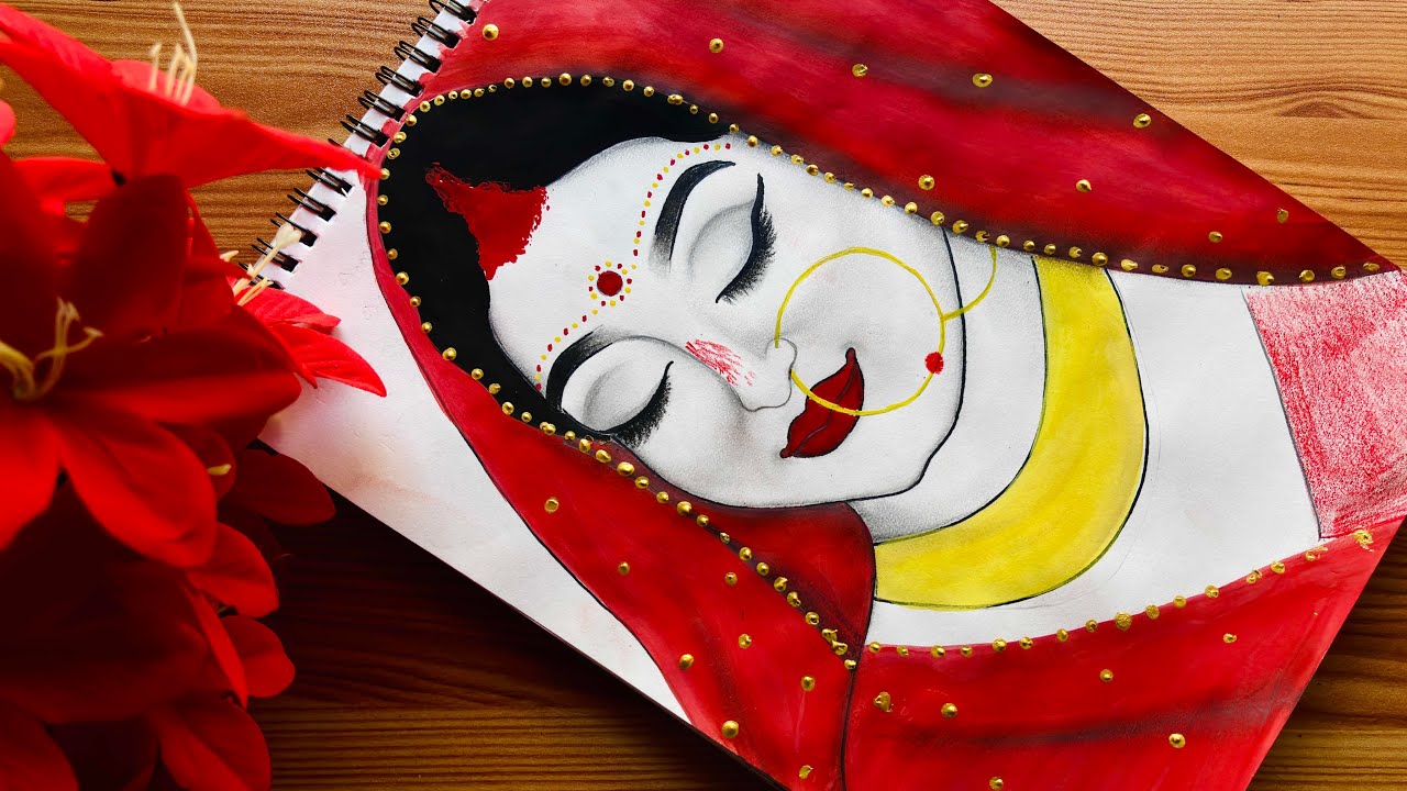 How to draw bengali bride step by step #sketch || Easy Art channel ...