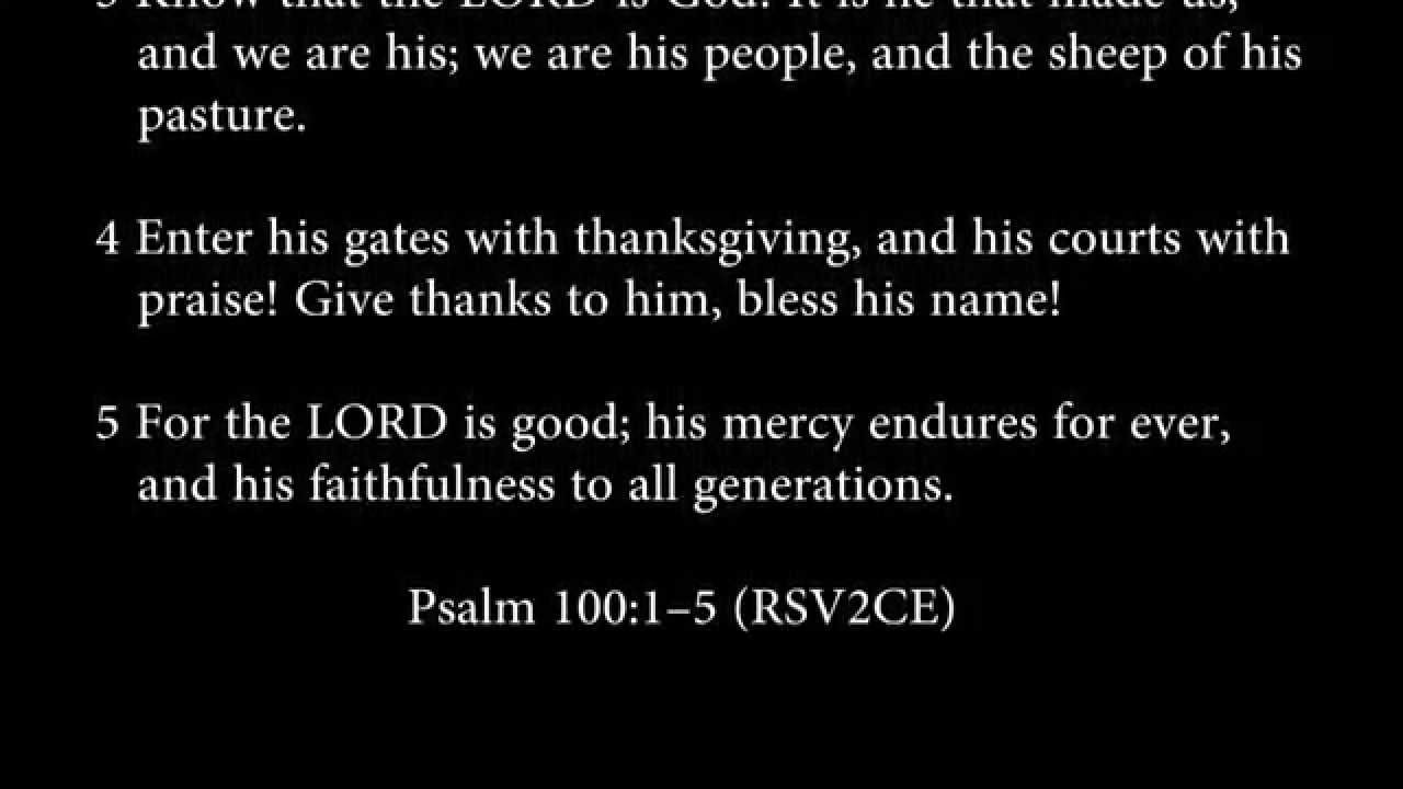 Psalm 100 1 5 YouTube