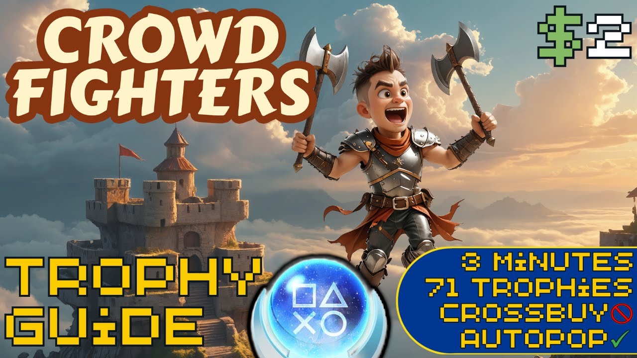 EASY 3 Minute $2 Autopop Platinum! | Crowd Fighters Trophy Guide - YouTube