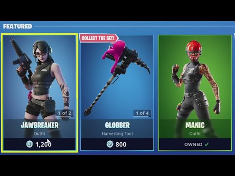 JAWBREAKER, TEEF, MANIC Back in Fortnite Item Shop - YouTube