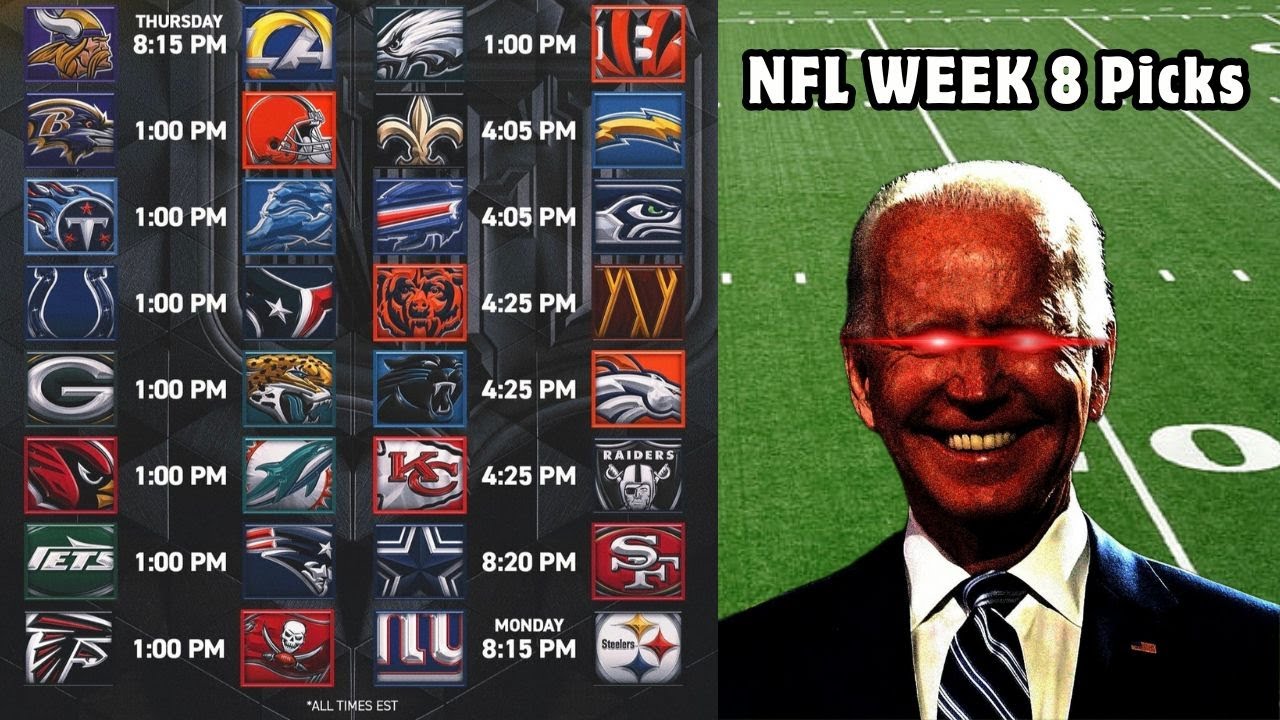 My NFL Week 8 Predictions - YouTube