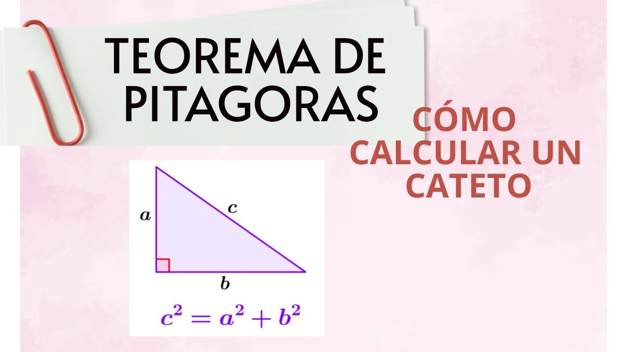 Teorema de Pitagoras. Còmo calcular un cateto - YouTube