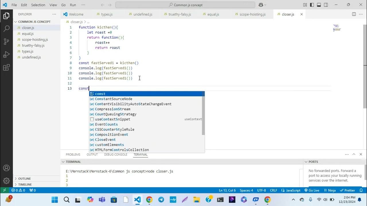 Day-32 ,Part-6 || ES6: closure , encaptulation, private variable. - YouTube