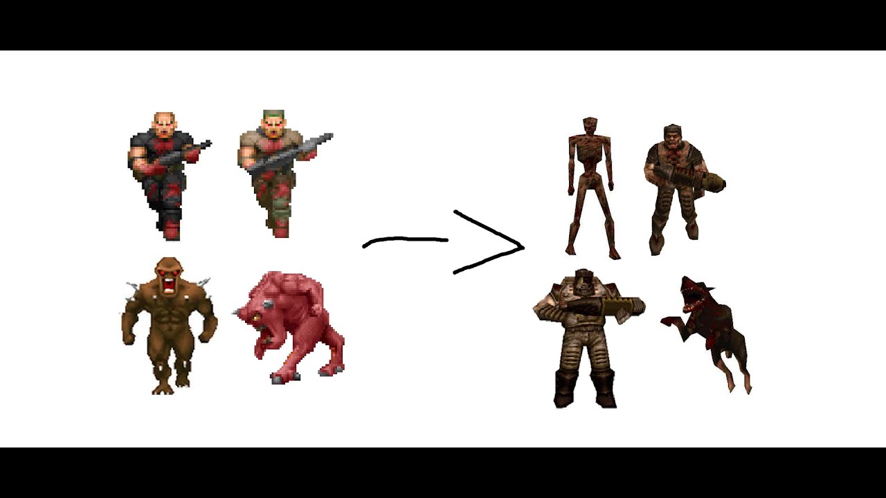 Quake in Doom Engine (footage) doom x quake with dusek - YouTube