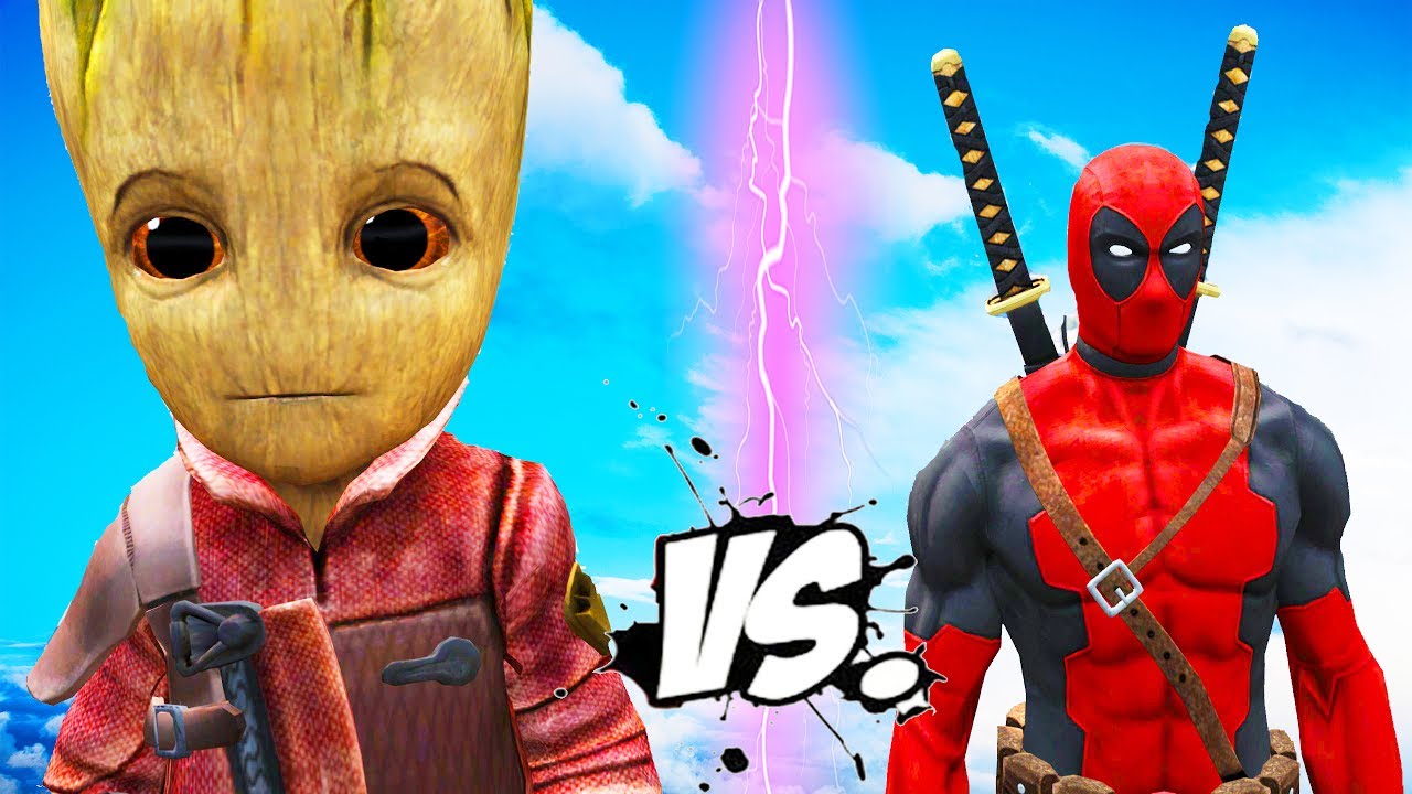 DEADPOOL VS BABY GROOT - EPIC SUPERHEROES WAR - YouTube