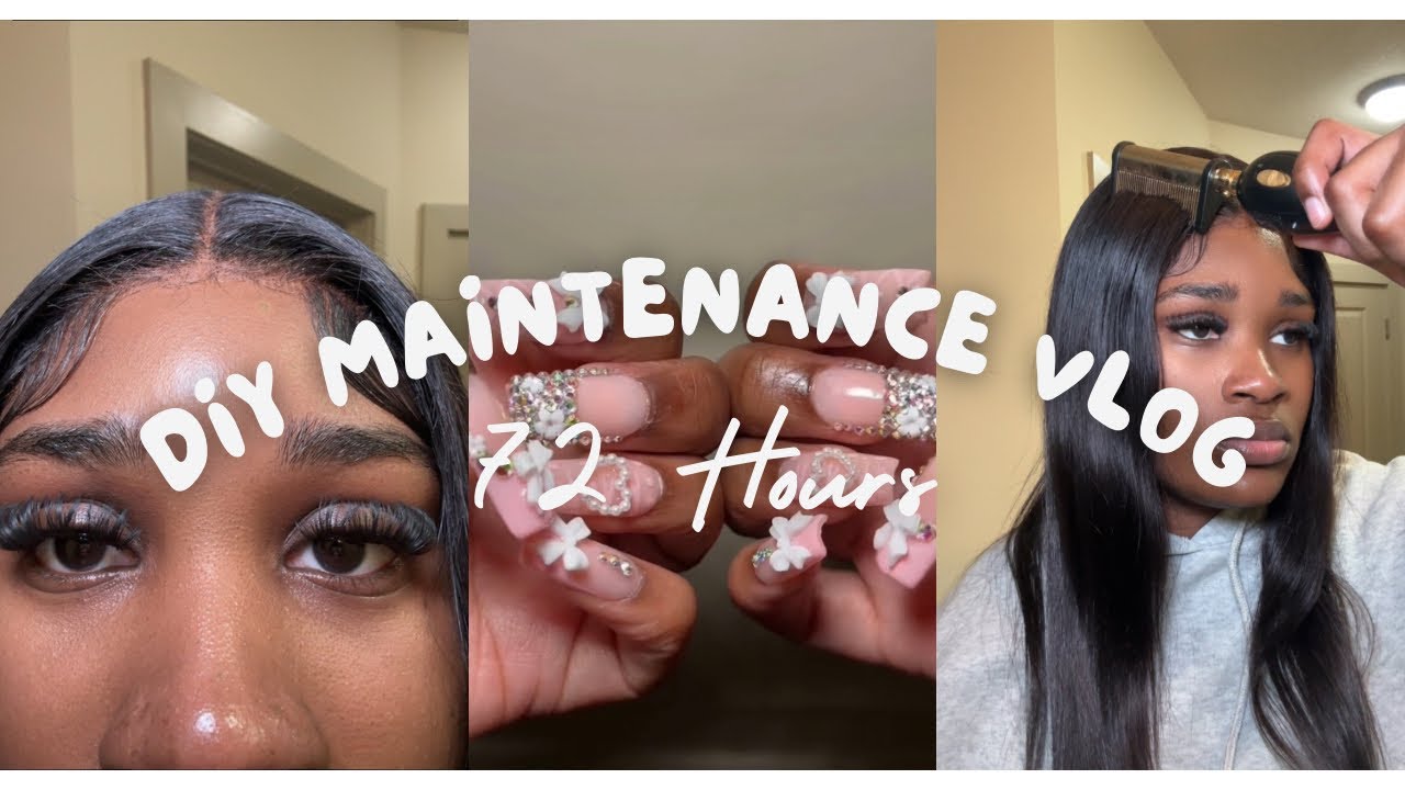 Maintenance Vlog ( DIY MAINTENANCE- Lashes , Nails & Hair ) - YouTube
