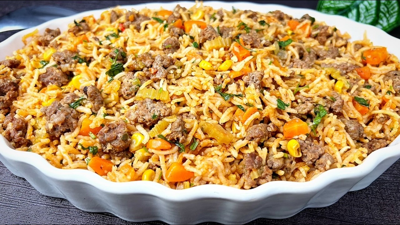 Ground Meat, Rice and Vegetables 👌🏻A delicious 30 MIN recipe! Easy ...