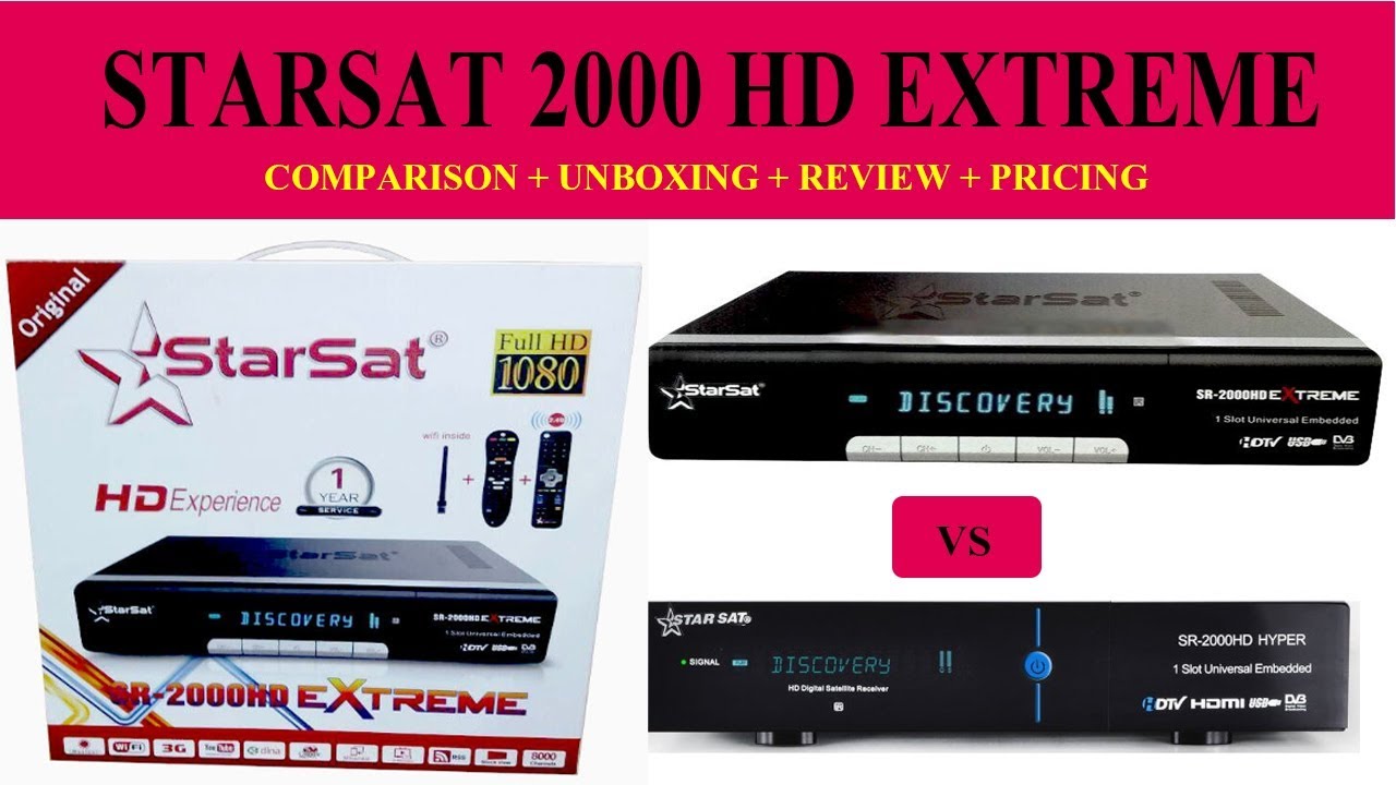 Starsat 2000HD Extreme New Receiver Unboxing+Review+Comparison in Urdu ...