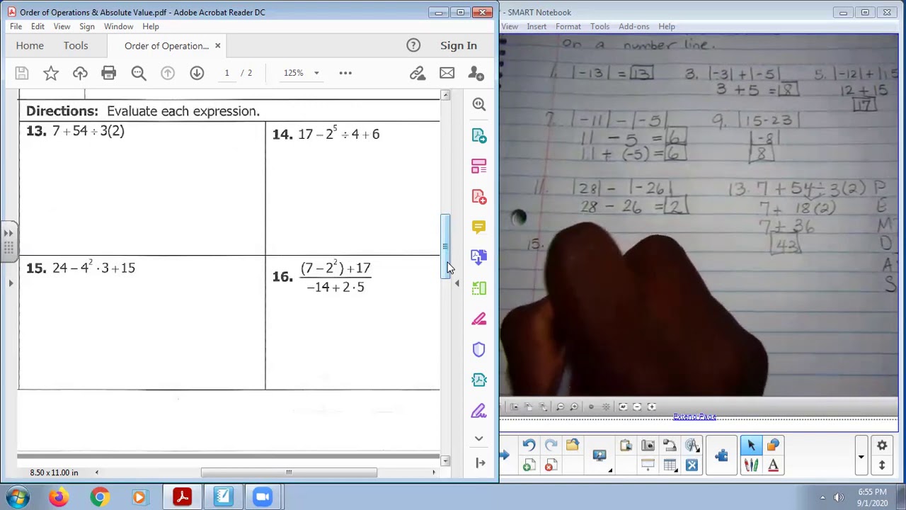 Absolute Value and Order of Operations - YouTube