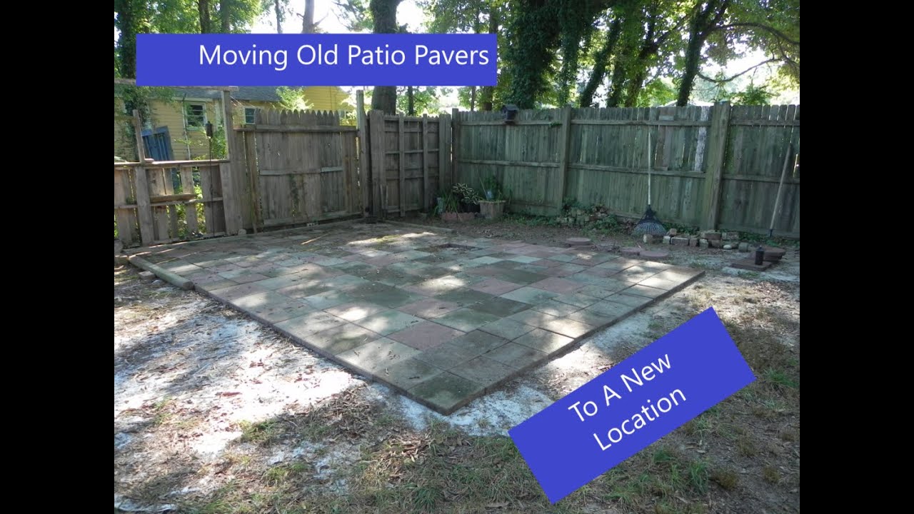 Moving My Patio Pavers - YouTube
