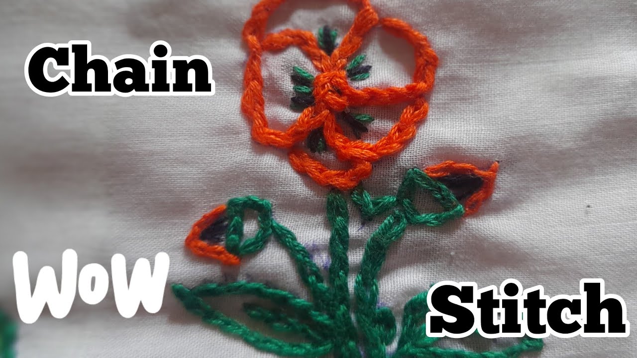 How to make chain design | Embroidery | - YouTube