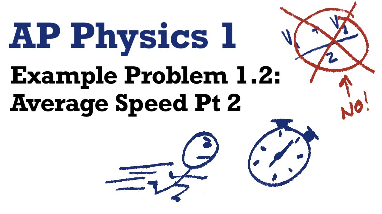 AP Physics 1, Unit 1, Problem Video 2: Average Speed Part 2 - YouTube