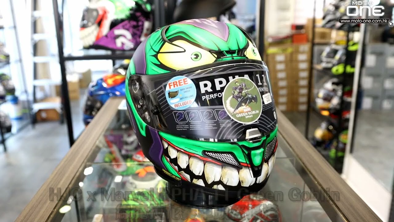 HJC x Marvel RPHA 11 Green Goblin 綠魔拉花賽車頭盔抵港 - 貨量極少現貨發售 - YouTube