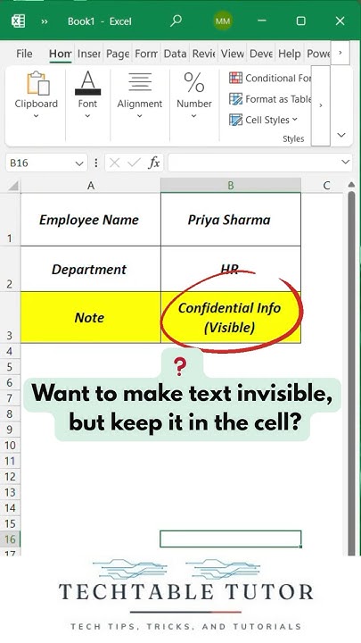 Stop Deleting! Hide Excel Text Smartly | No Formula Needed | Excel Tips & Tricks #excelshorts # ...