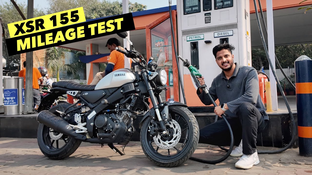 Yamaha XSR 155 Real Mileage Test 2025 - Tank To Tank - Hunter 350 से ...